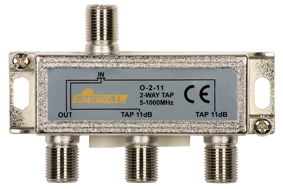 2-way Tap: Signal O-2-11dB (5-1000MHz)